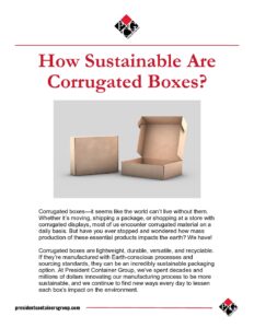 President Container Group | Corrugated Cardboard | Packaging | Point-of ...